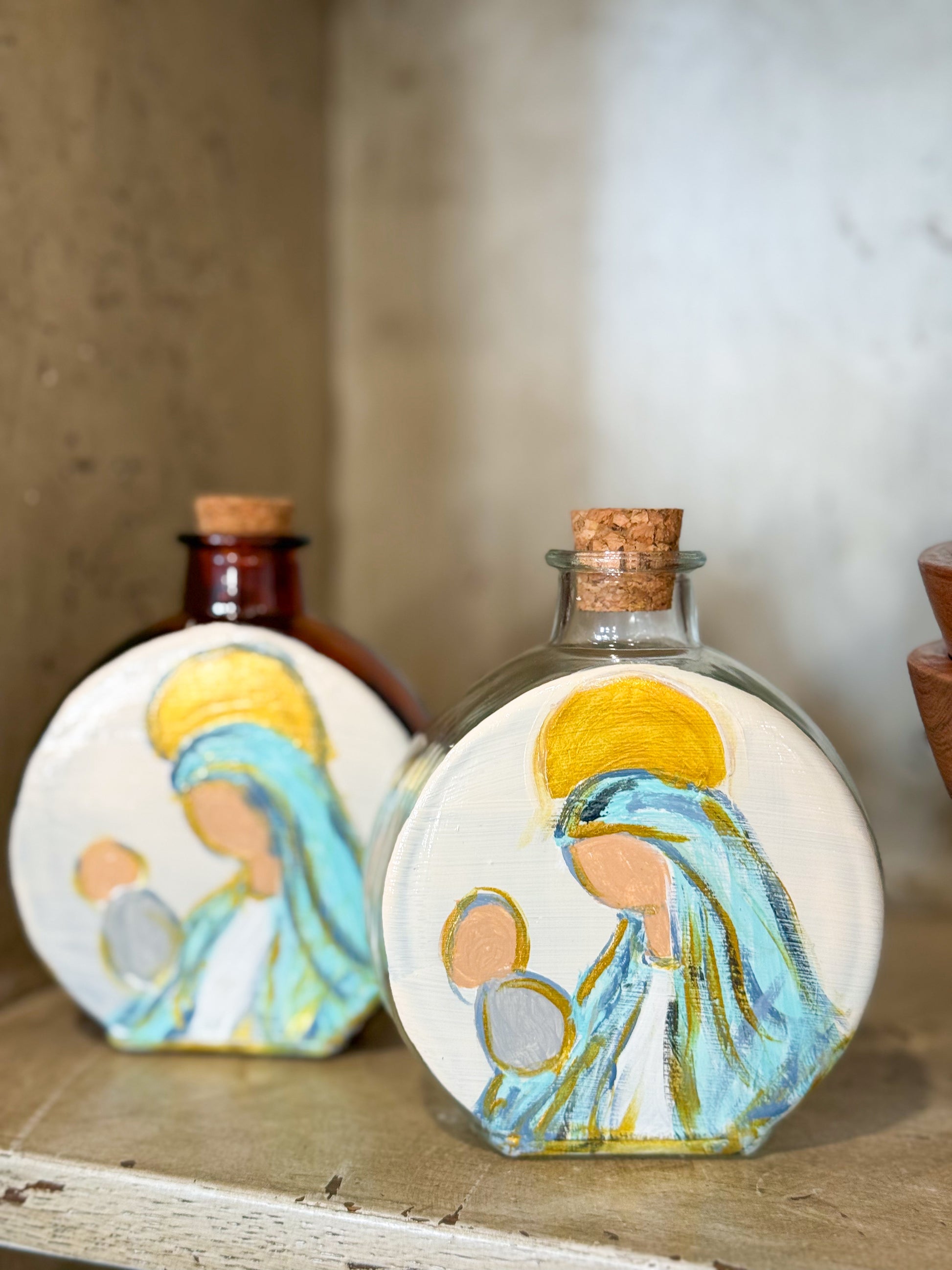 Our Lady of Tender Love Holy Water Container- Clear Glass – Holly's Hobbies