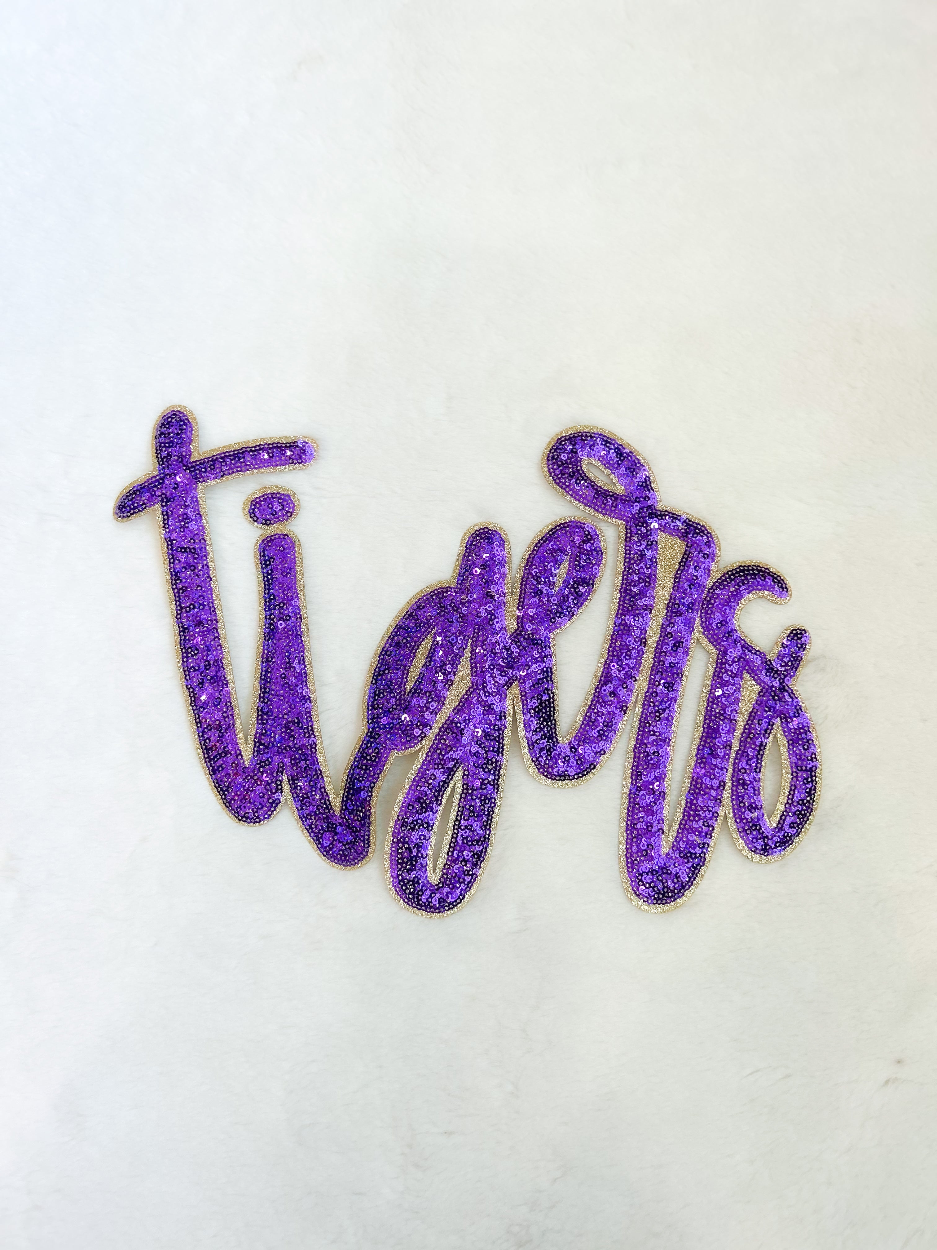 Patch- Tigers Script – Holly's Hobbies