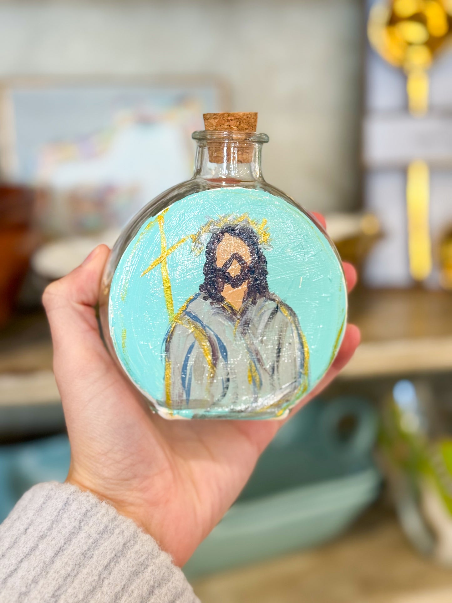 Christ Our Savior Holy Water Vessel- Clear Glass – Holly's Hobbies